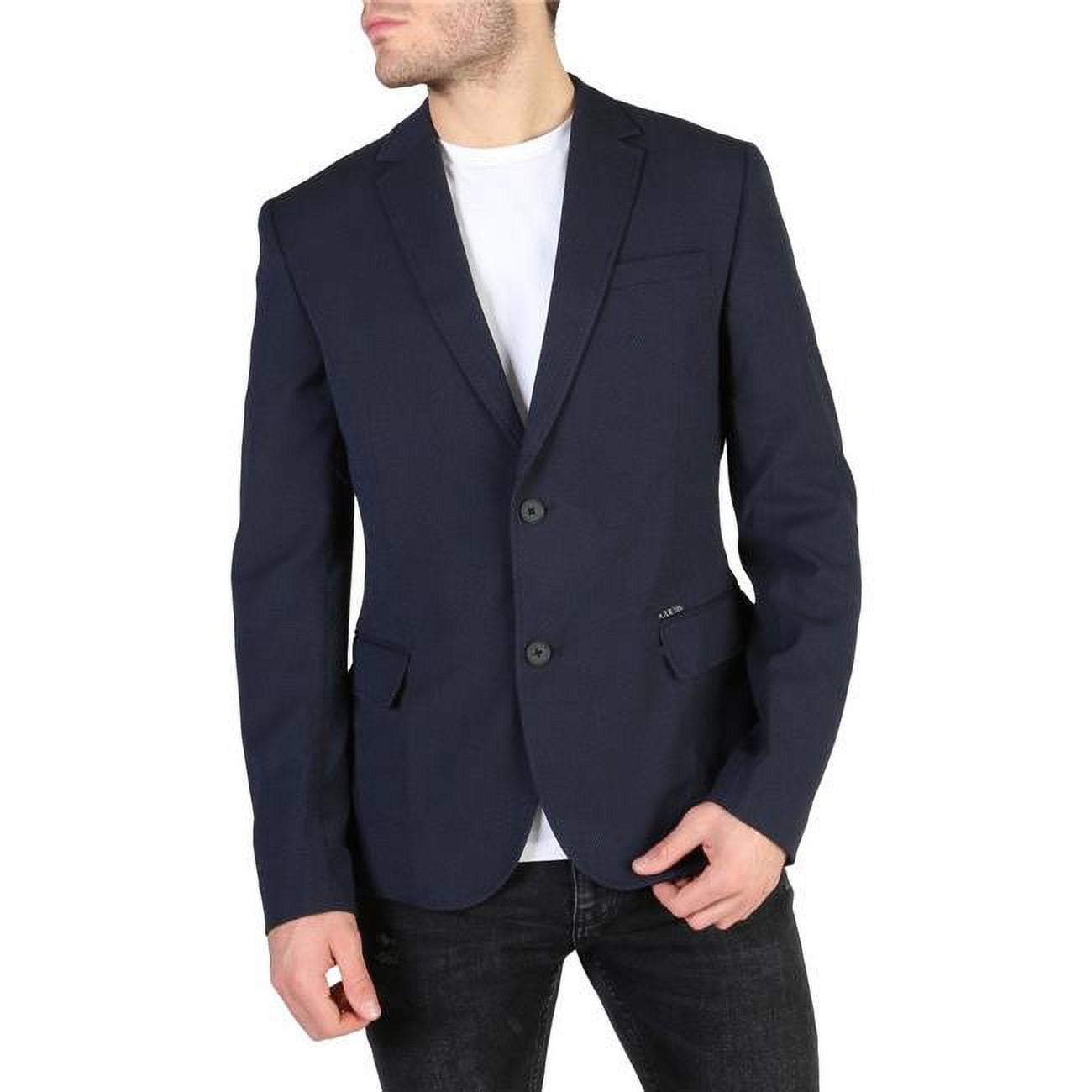 Guess M83N00-F7V3-Blue-S Original Mens Formal Blazer Jacket, Blue ...