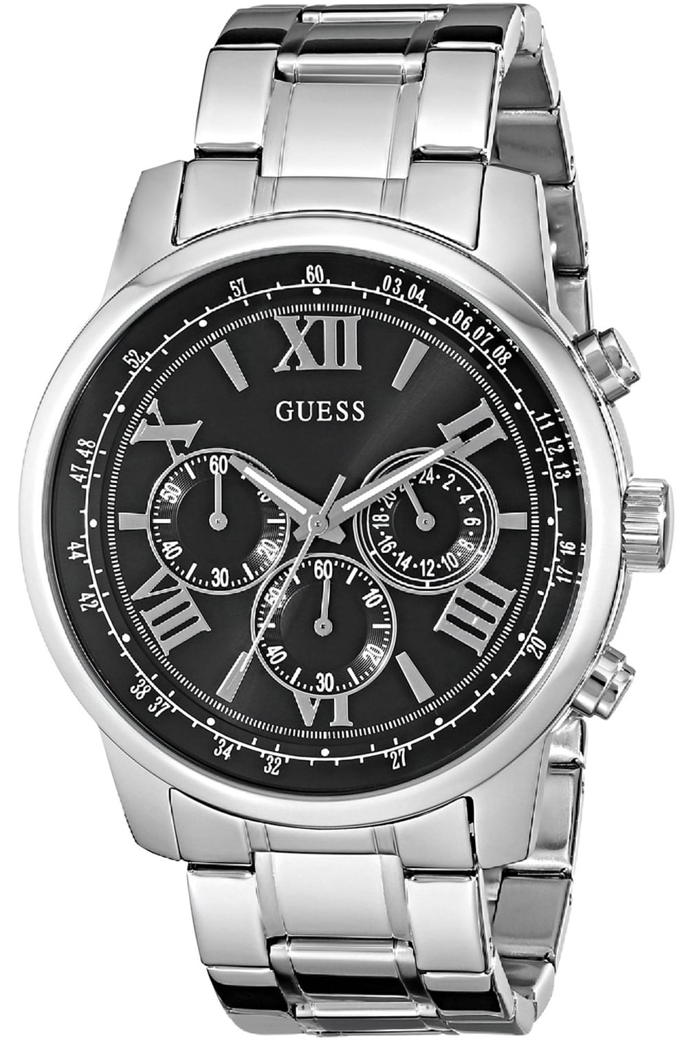 Guess Men's W0379G1, Chronograph,Stainless Steel Case & bracelet,dark ...