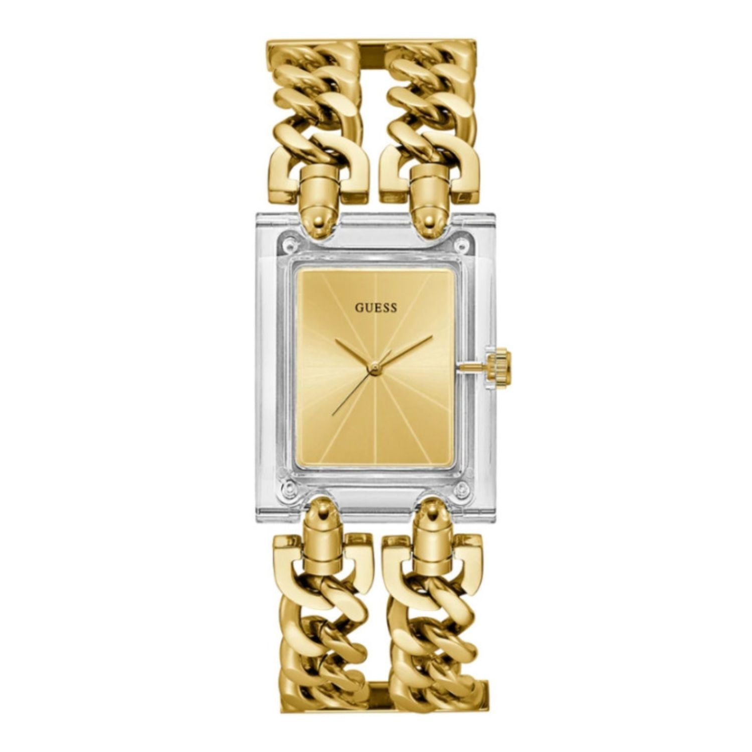 Guess Women's Mod Heavy Metal Gold Dial Watch - GW0669L1 - Walmart.com