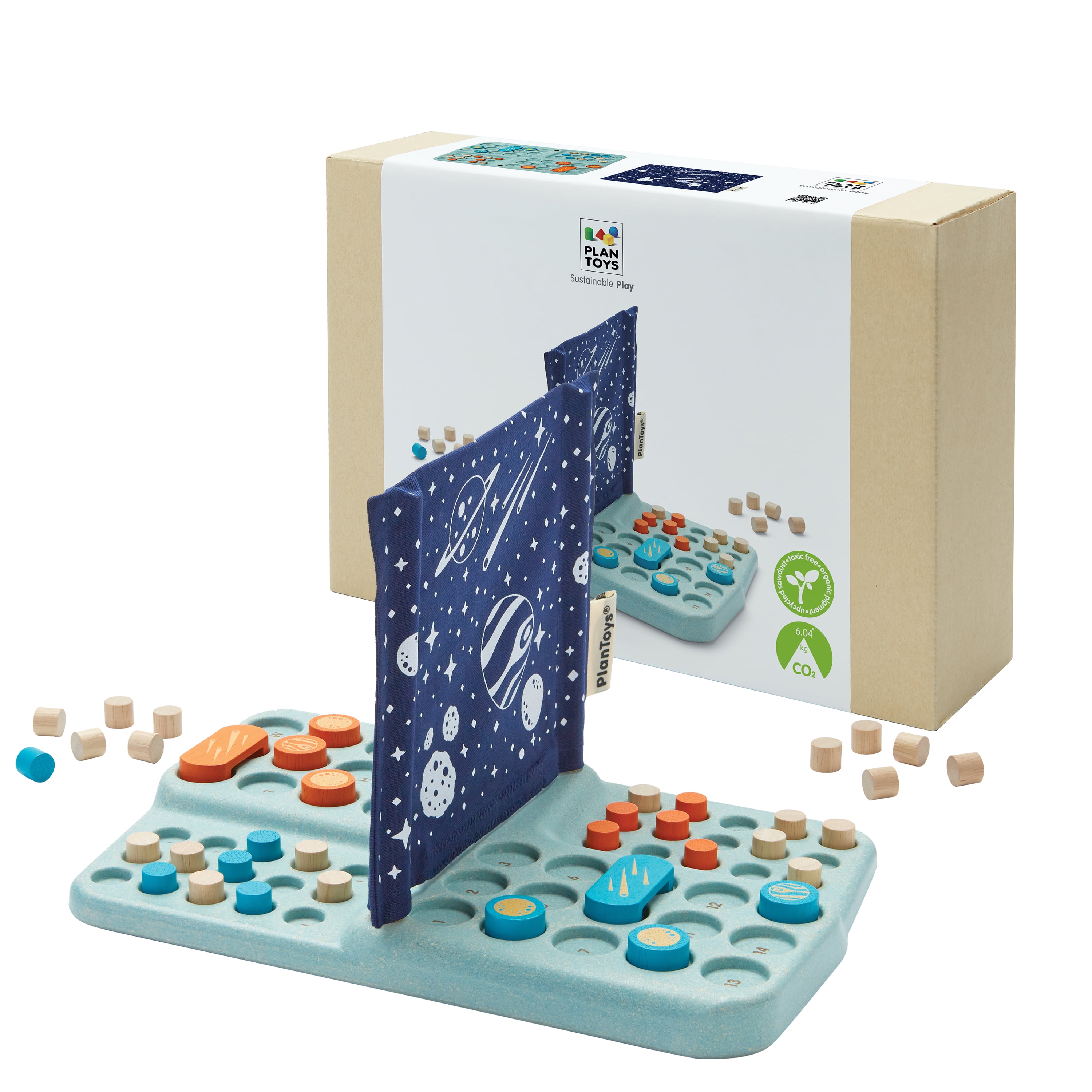 PlanToys® Wooden Guess My Planet Game for Montessori Inspired Logic and ...
