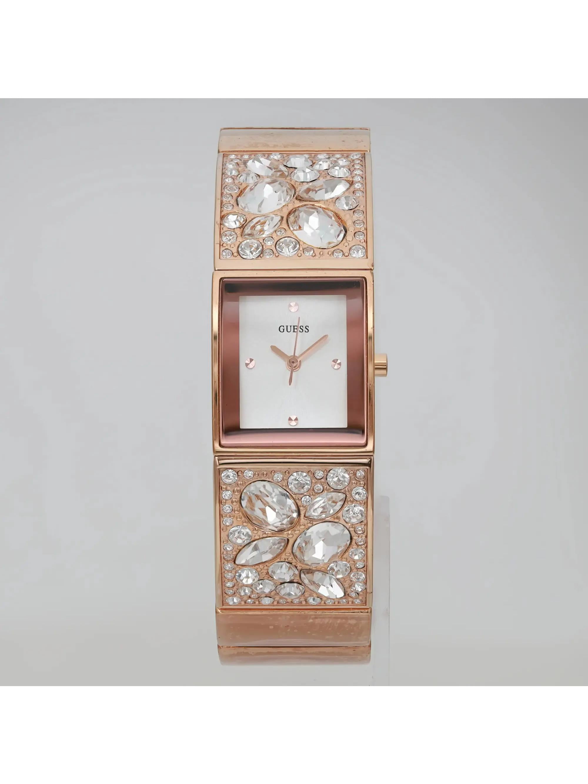 Pre-Owned Guess Rose Gold-Tone Steel Ladies Quartz Watch U0002L4 (Good ...