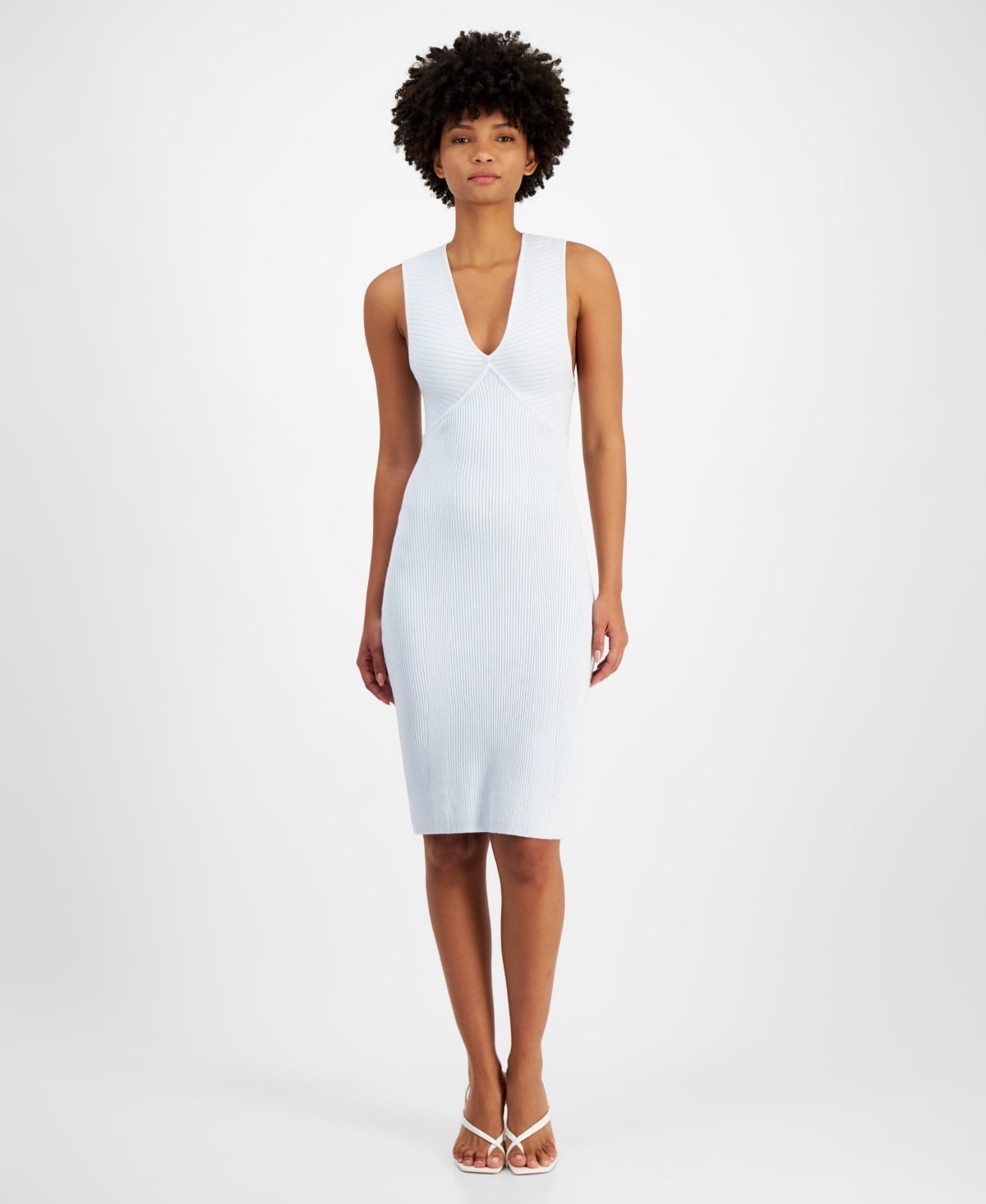 Guess SKY HIGH Women's Carista Ribbed MIDI Dress, US Large - Walmart.com