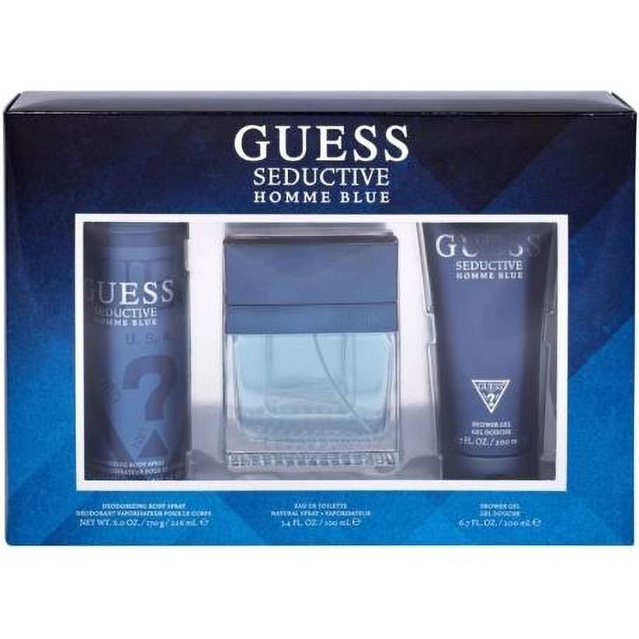 Guess Seductive Homme Blue 3 Piece Gift Set 3 Piece Gift Set With 3.4 ...