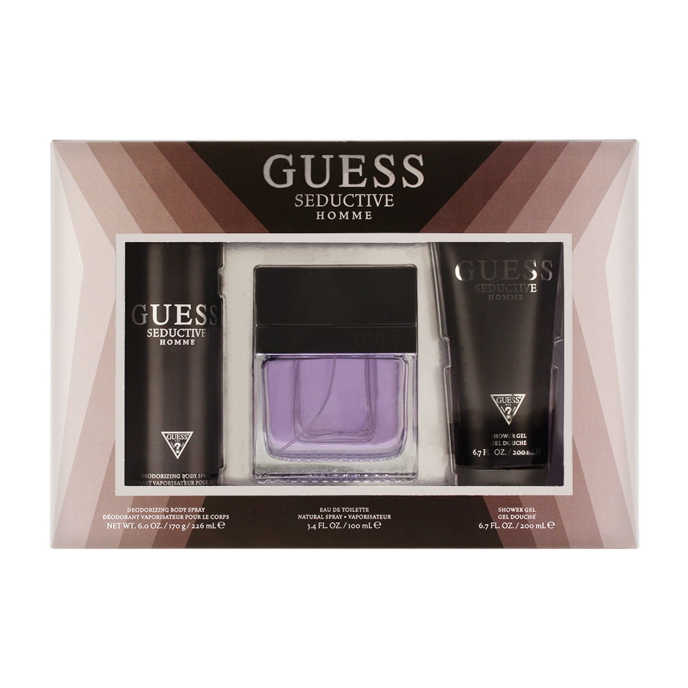 Guess Seductive Homme Cologne Gift Set - 3.4oz EDT Spray, 6oz Deodorant ...