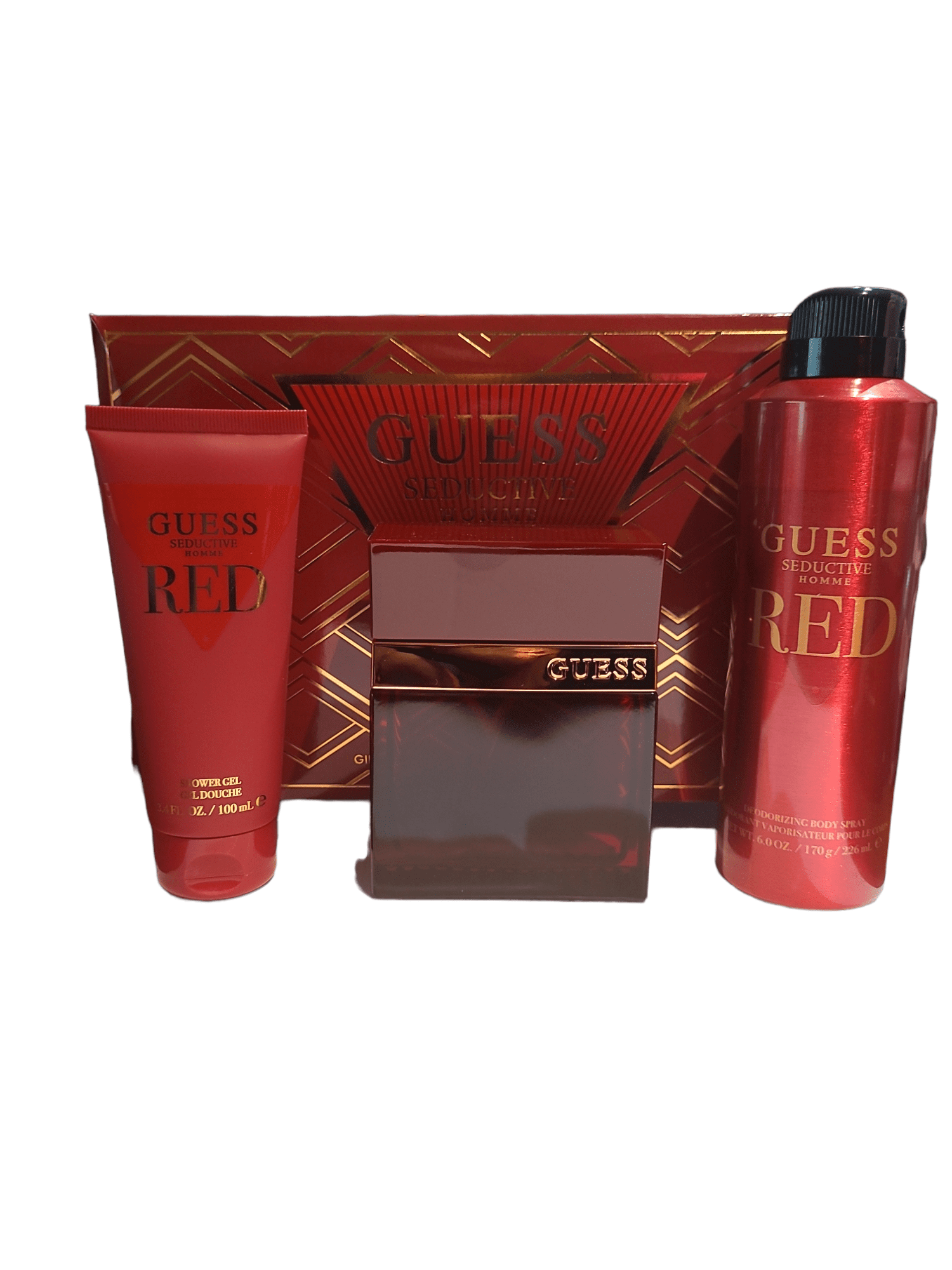 Guess Seductive Red by Guess for Men - 4 Pc Gift Set 3.4oz EDT Spray ...