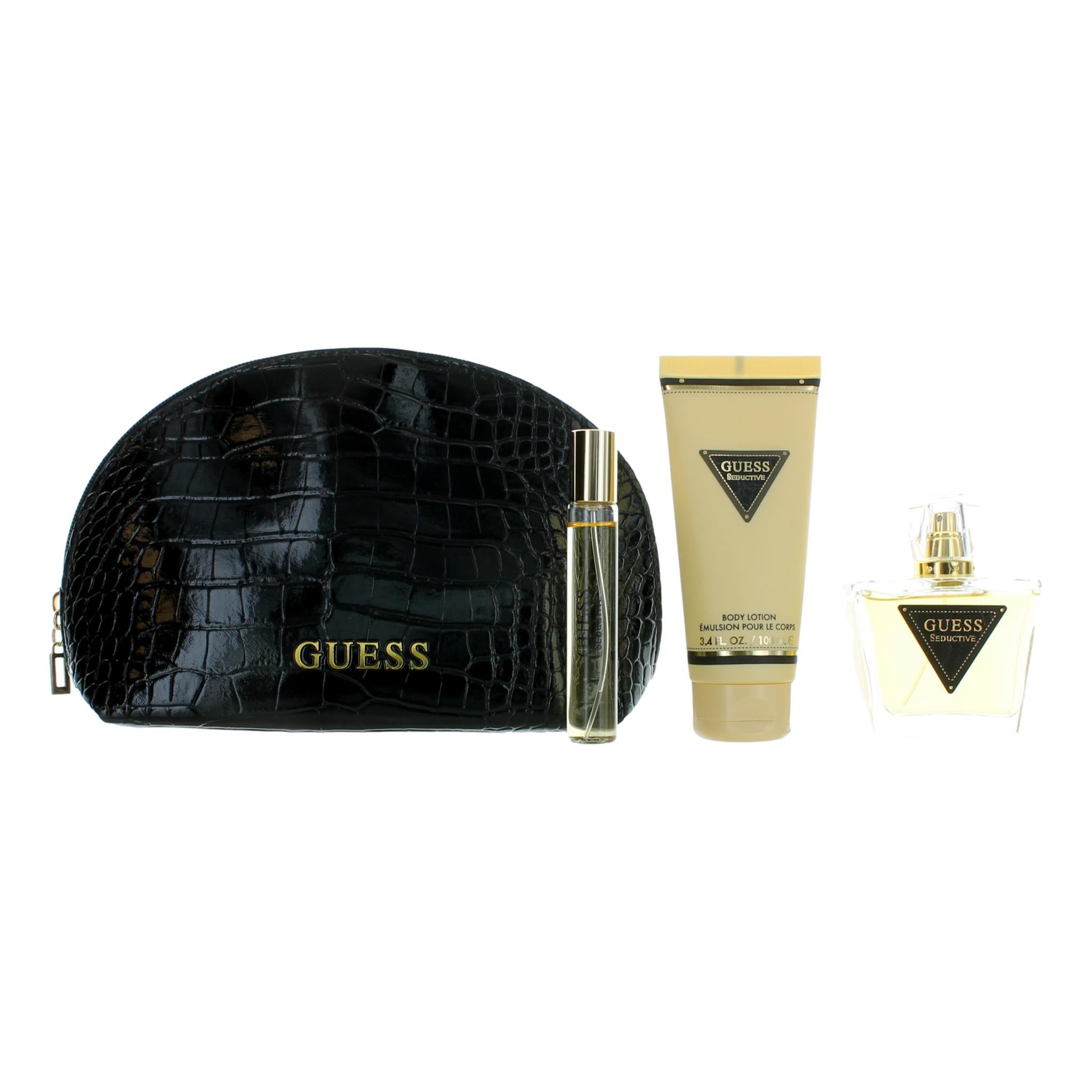 Guess Seductive 4 Piece Women's Gift Set with Pouch, Eau De Toilette ...