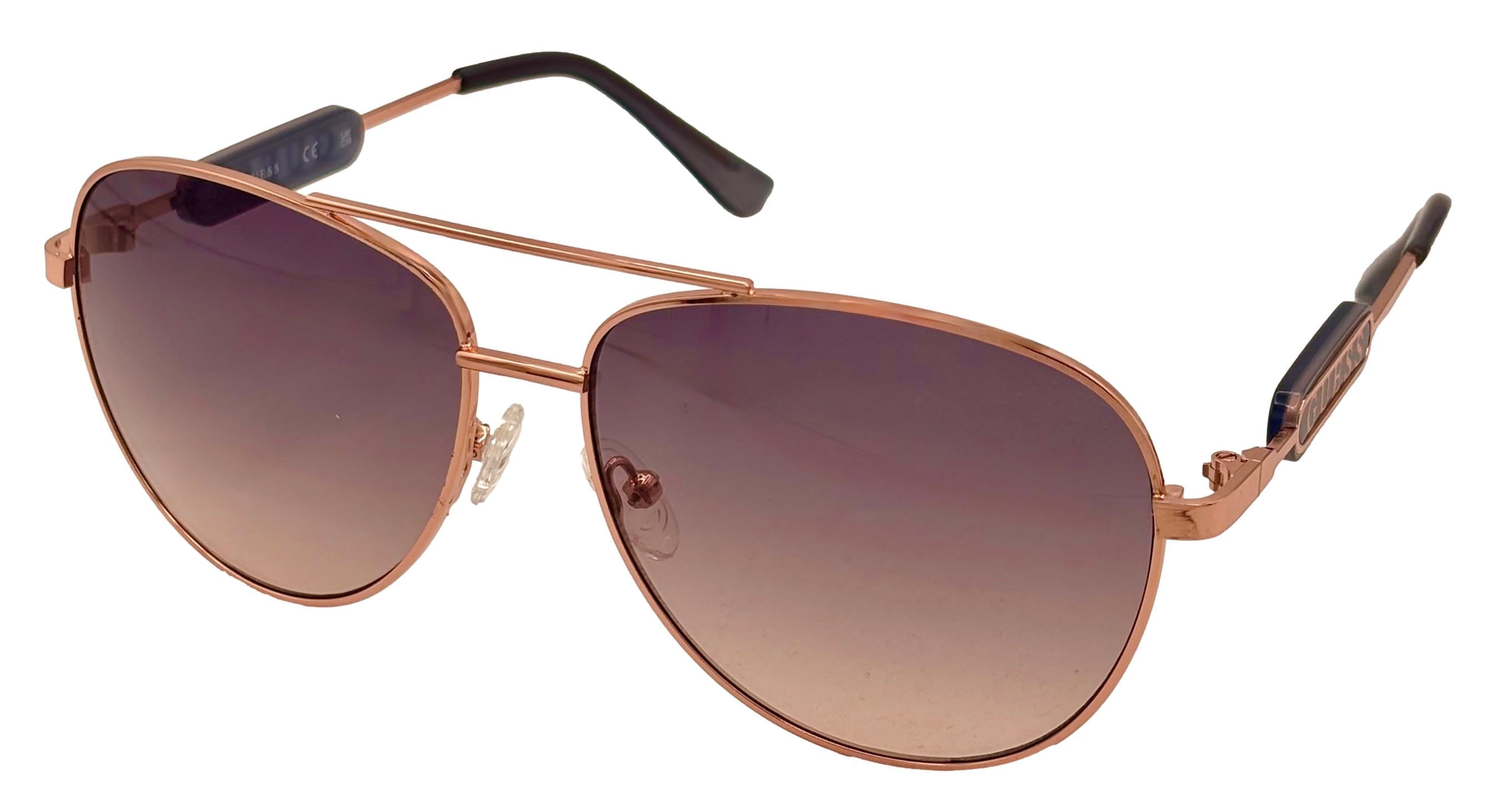 Guess Sunglass Mens Gold Metal Aviator, Blue Gradient Lens GO00001. 28W ...