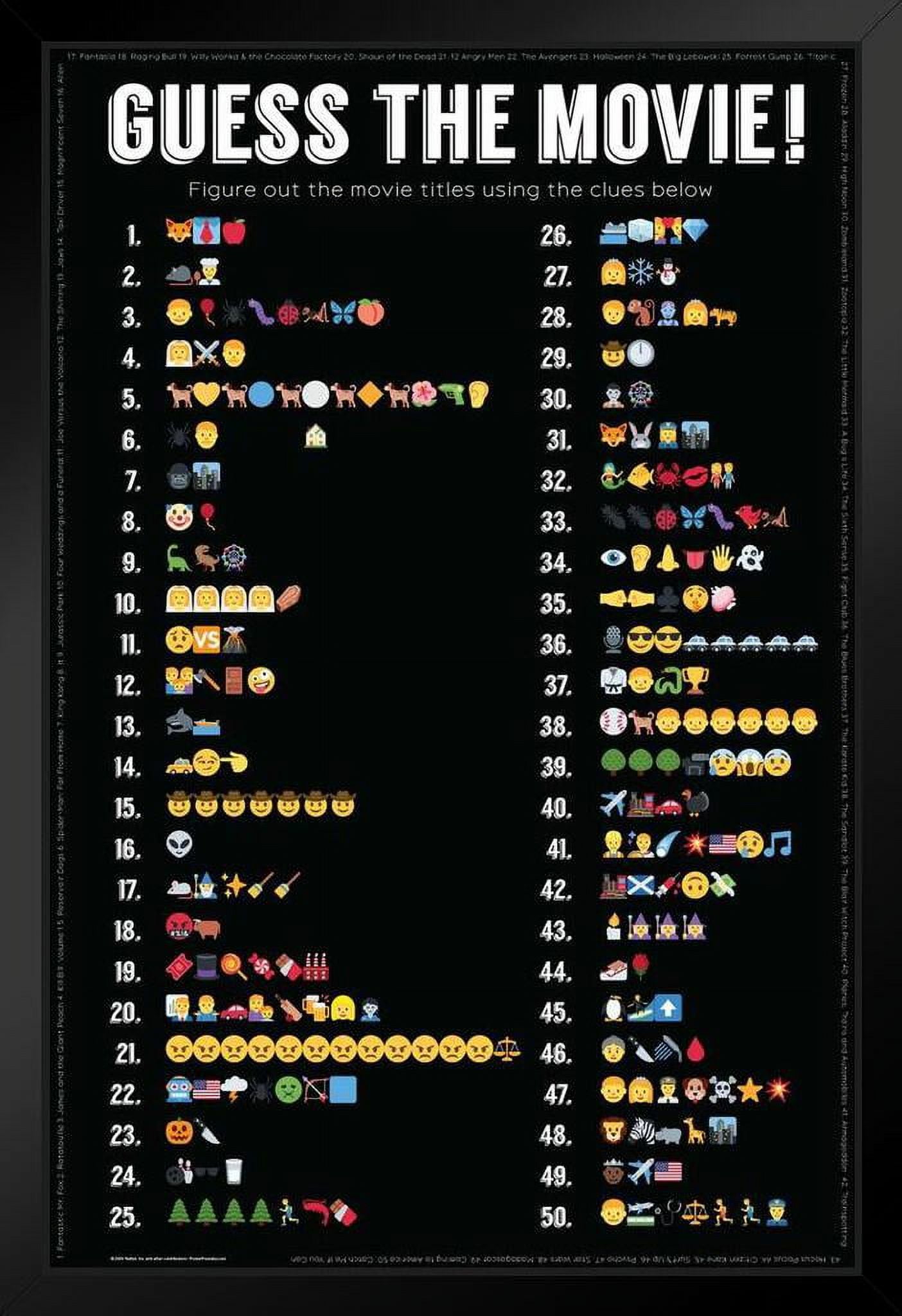 Guess The Movie By Emojis Funny Film Buff Pop Culture Game With Answers ...