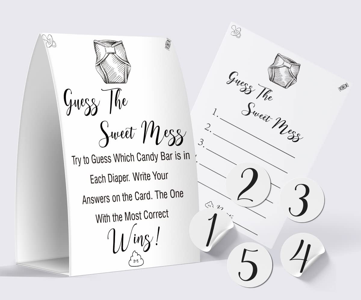 Guess The Sweet Mess - Baby Shower Games Guess The Sweet Name That Poo ...