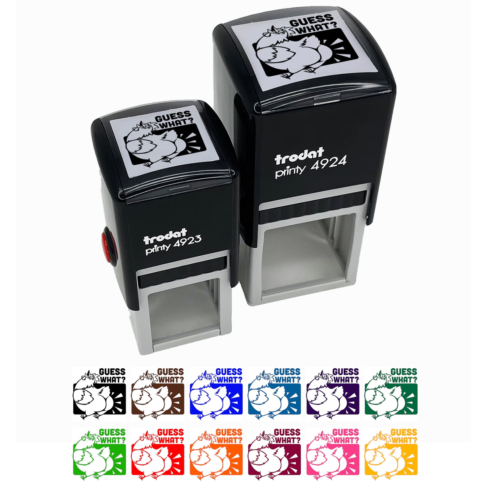 Guess What Chicken Butt Funny Self-Inking Rubber Stamp Ink Stamper ...