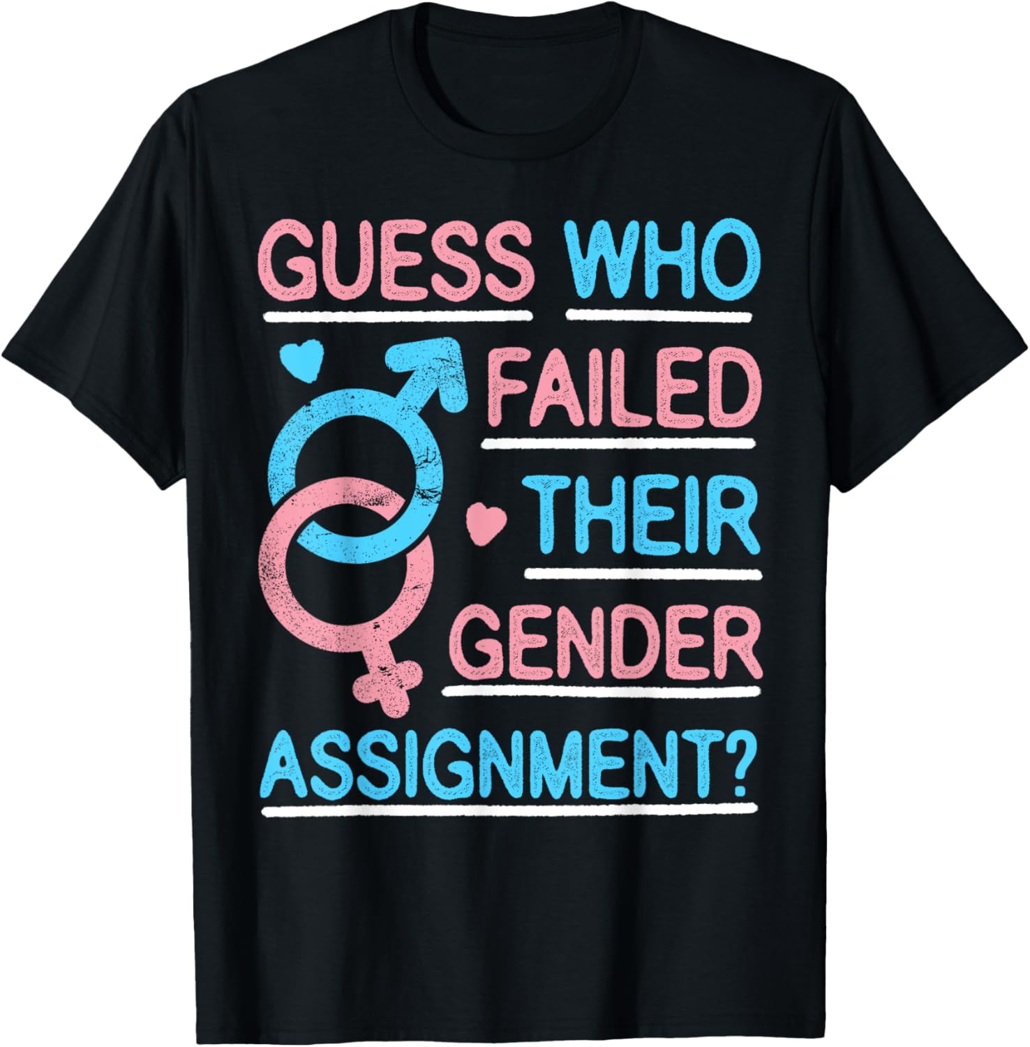 Guess Who Failed Their Gender Assignment RetroTrans LGBTQ T-Shirt ...