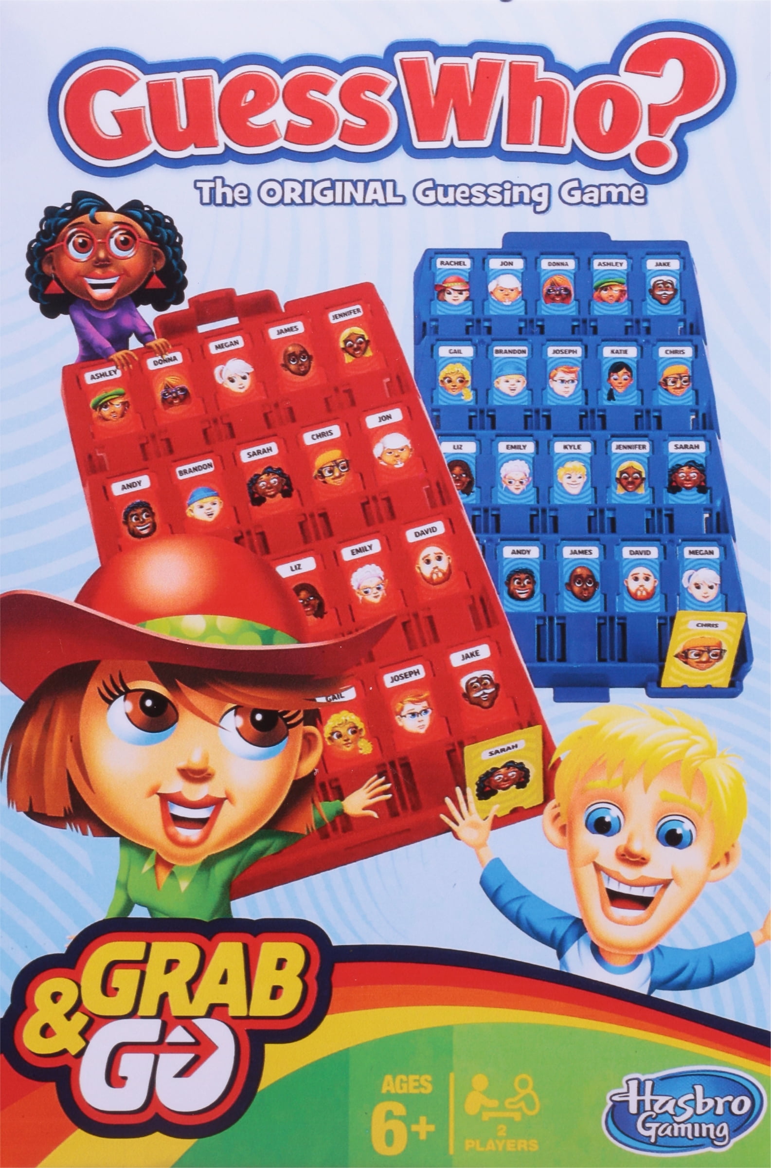 Hasbro Guess Who? Grab and Go Game, Portable Mystery Travel Game for ...