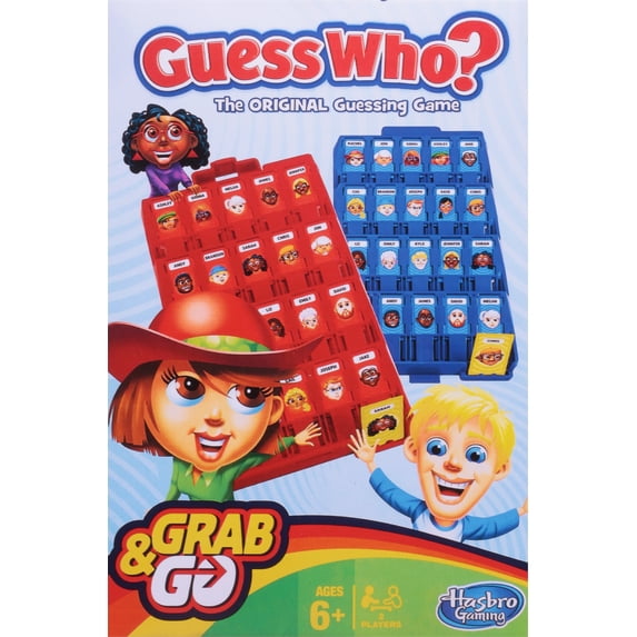 Hasbro Guess Who? Grab and Go Game, Portable Mystery Travel Game for ...