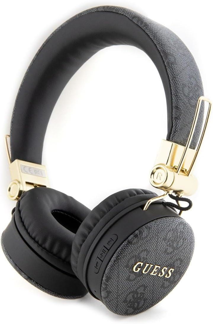GUESS Wireless Over-Ear Headphones, Black Gold, Bluetooth 5.3, USB-C ...