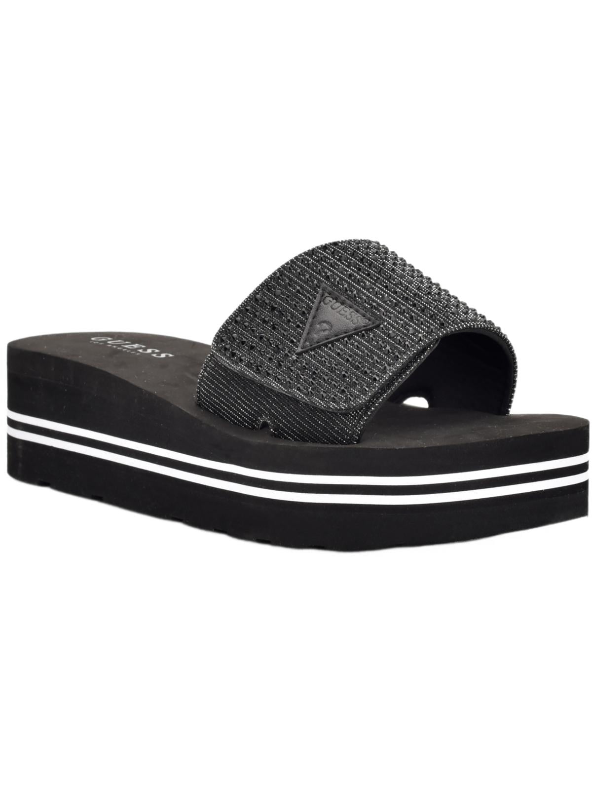 Guess Womens Abet Rhinestone Slip On Slide Sandals - Walmart.com
