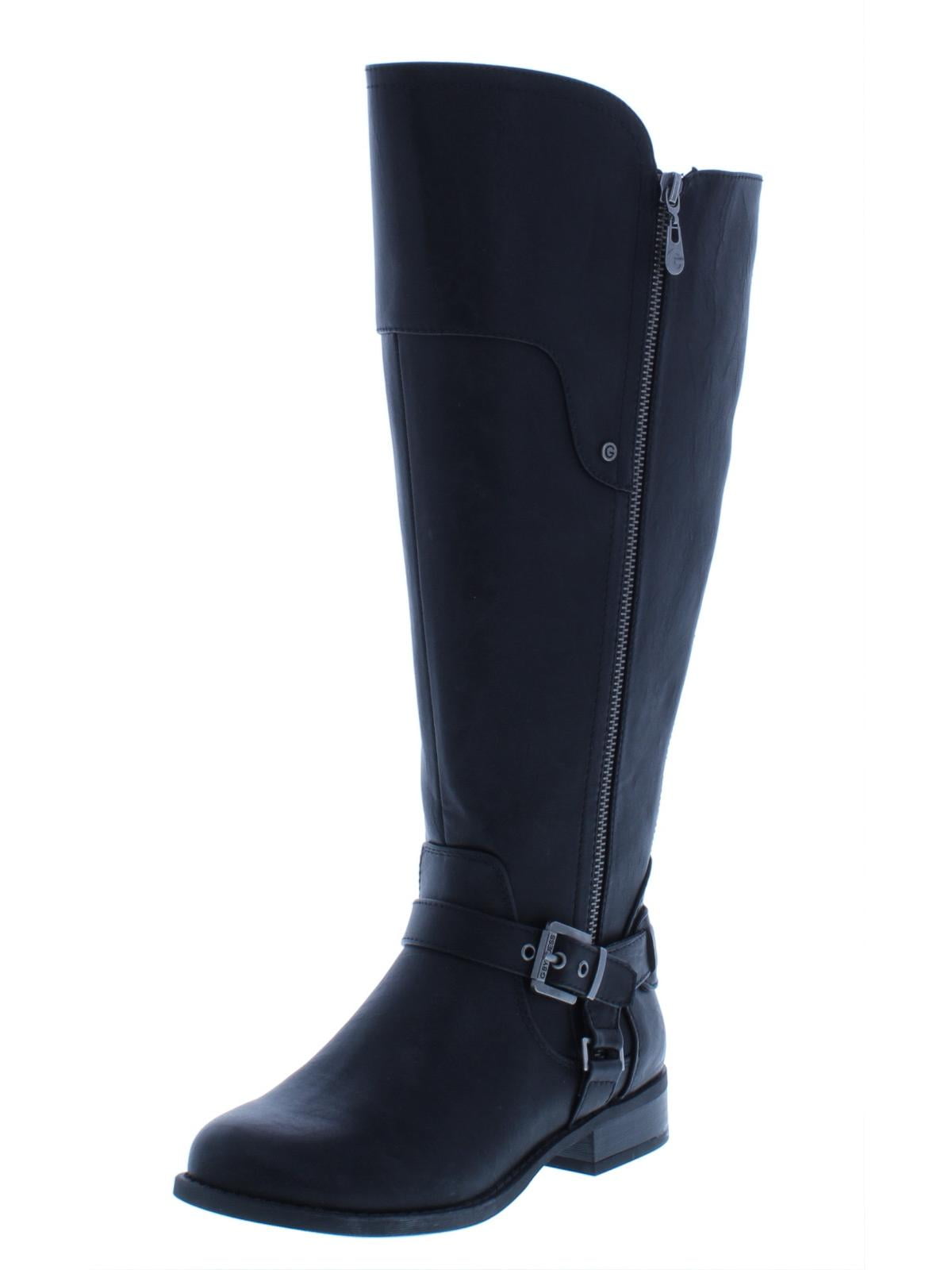 Guess Womens Harson 5 Wide Calf Faux Leather Riding Boots - Walmart.com
