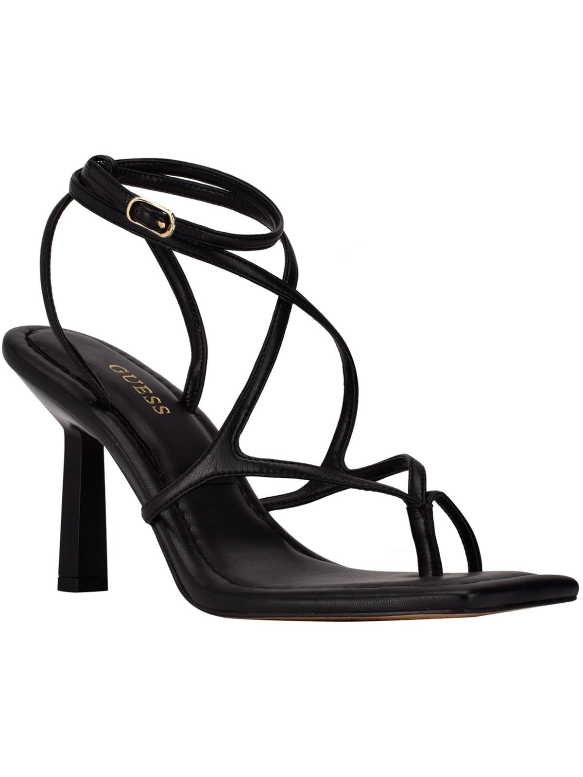 Guess Womens Leeba Faux Leather Thong Heels - Walmart.com