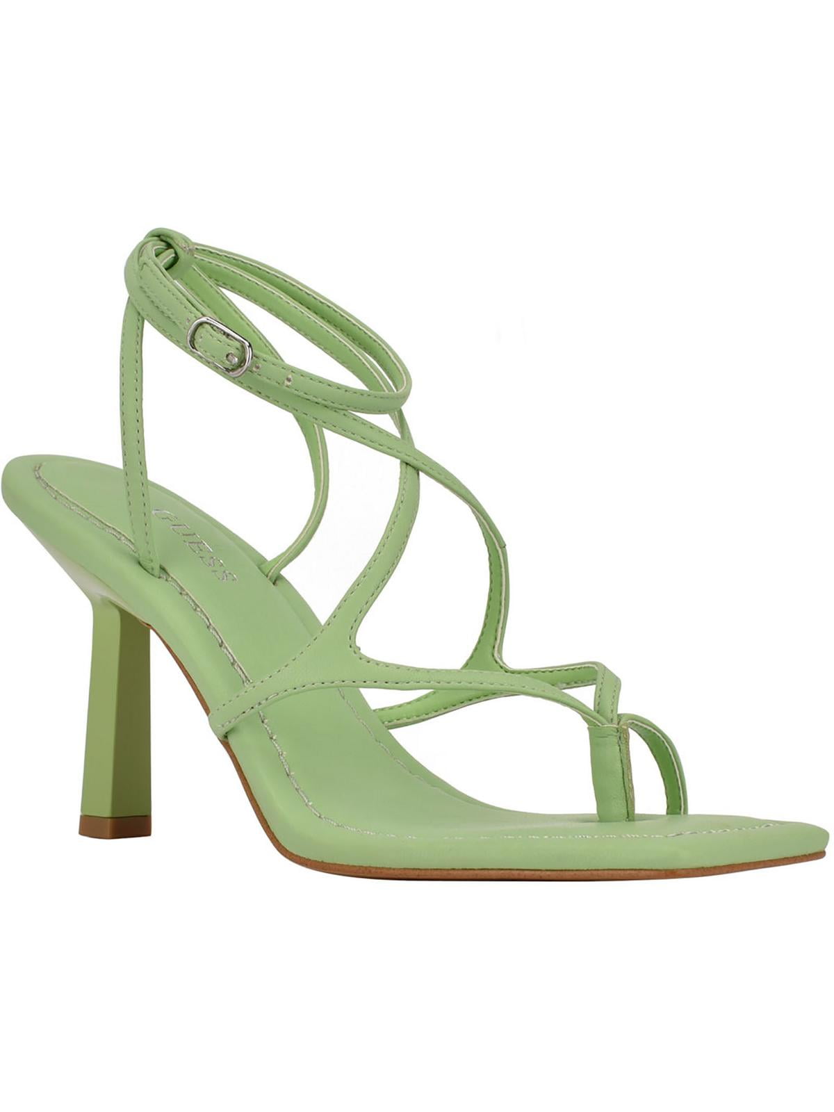 Guess Womens Leeba Faux Leather Thong Heels - Walmart.com