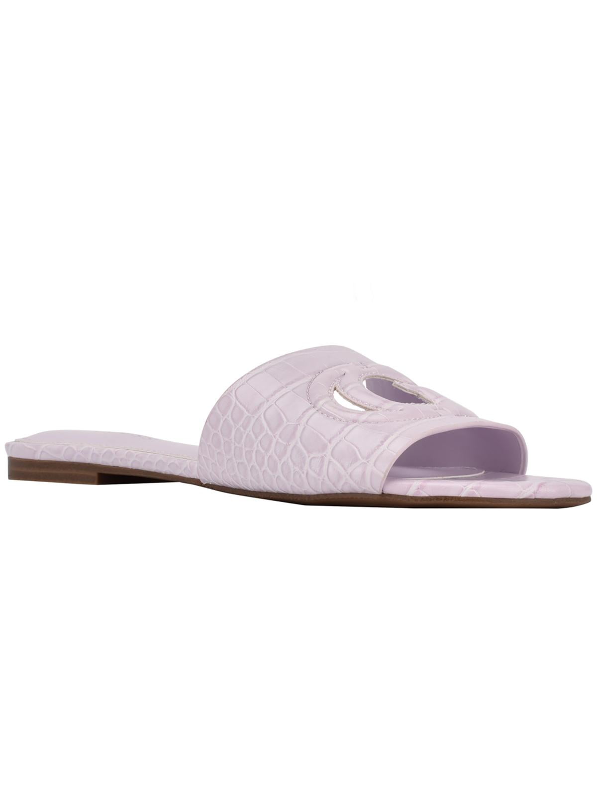 Guess Womens Tashia Slide Sandals, Faux Leather Embossed, Flip Flops ...