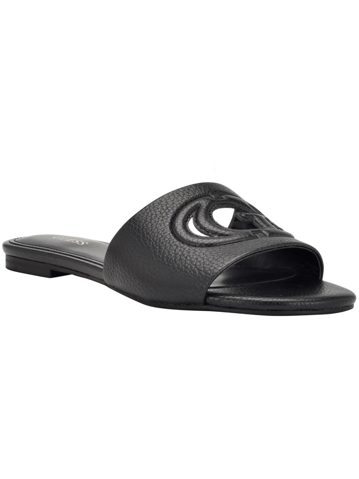 Guess Womens Tashia Faux Leather Padded Insole Slide Sandals - Walmart.com