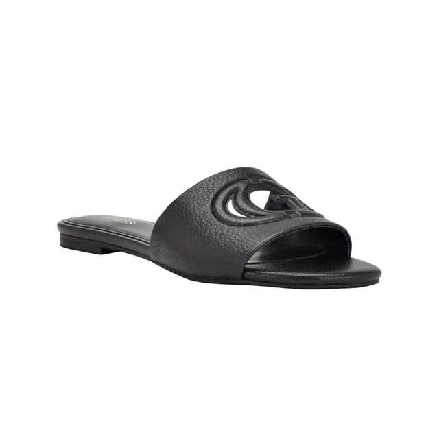 Guess Womens Tashia Faux Leather Padded Insole Slide Sandals - Walmart.com
