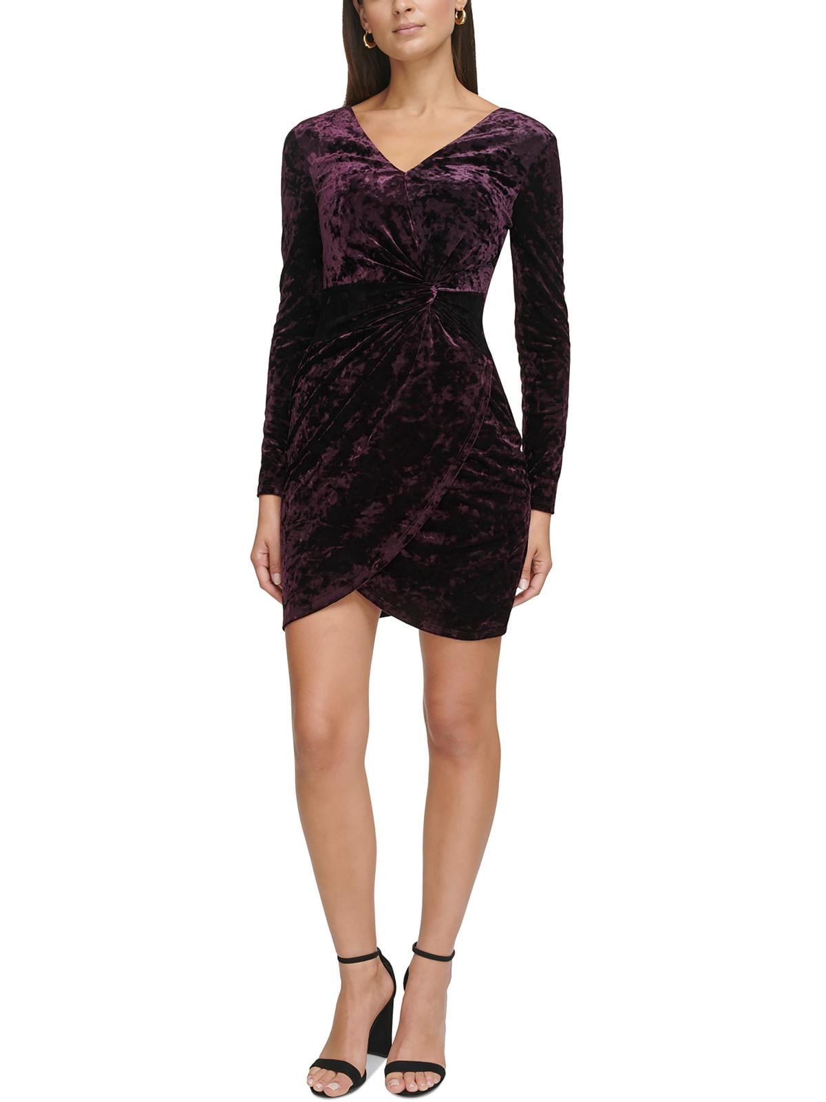 Guess Womens Velvet Midi Cocktail And Party Dress - Walmart.com