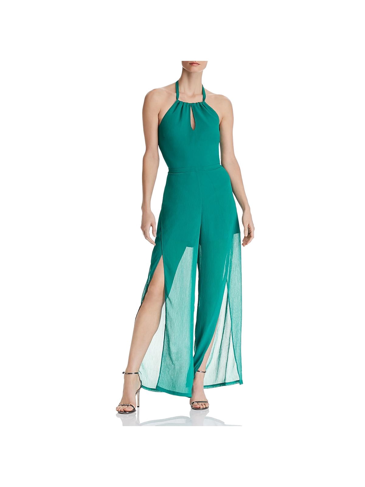 Guess Womens Yazmine Halter Side Slit Jumpsuit - Walmart.com