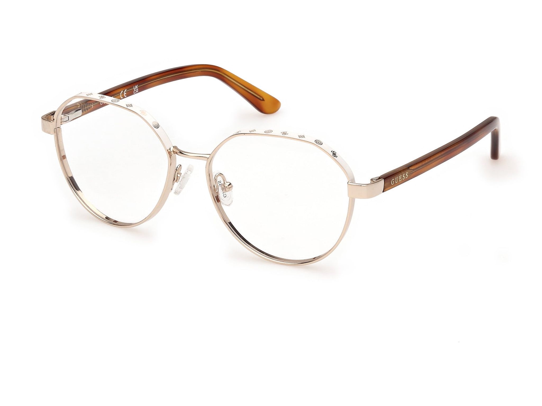 Guess eyeglasses GU50124 WOMAN 51/16/140 032 shiny pale gold - Walmart.com