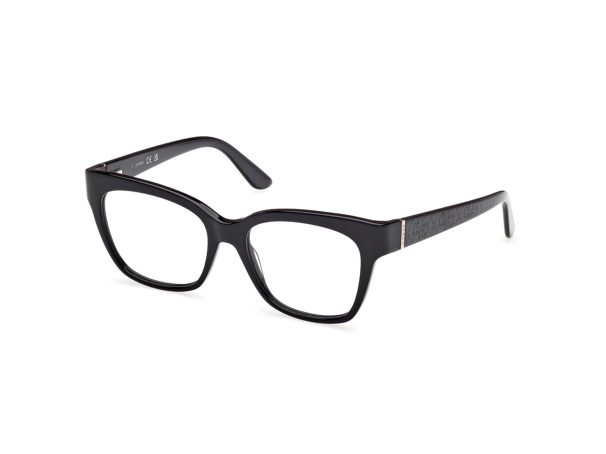 Eyeglasses Guess GU 50233 001 Shiny Black / Black/Pearl - Walmart.com