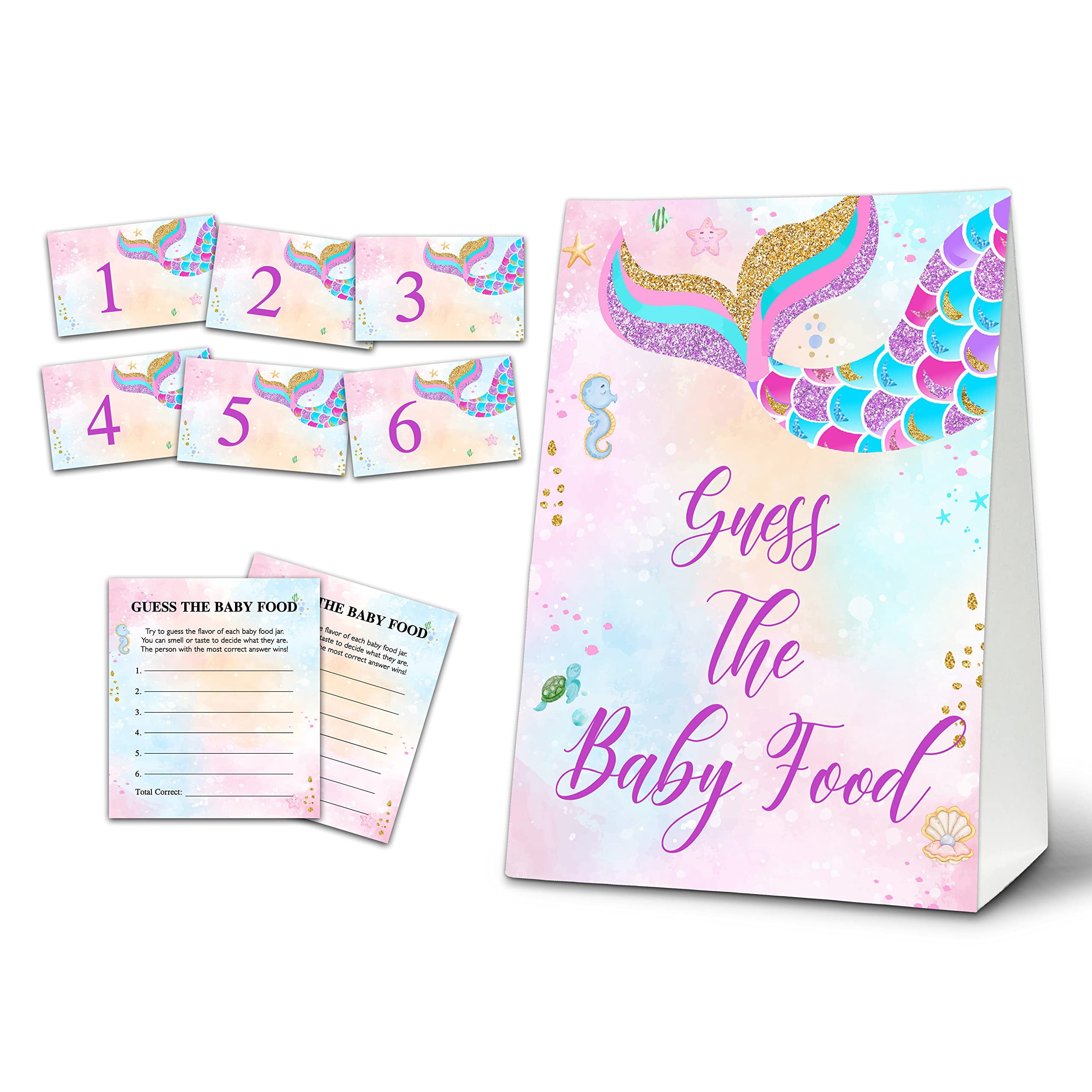 Guess the Baby Food Party Games, Mermaid Baby Show - Walmart.com