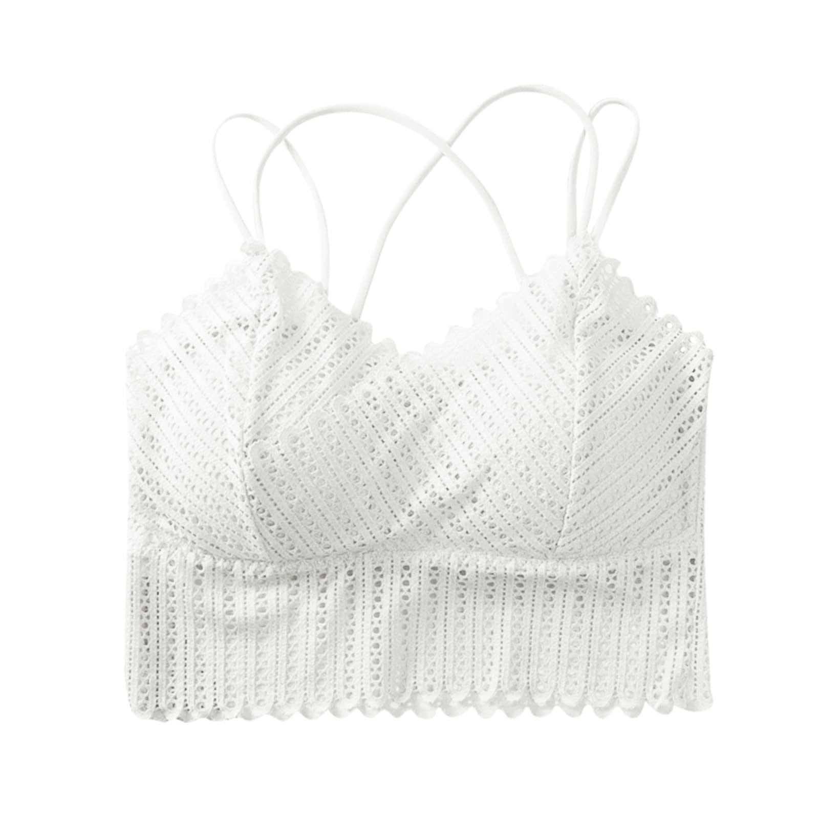 SPZTSX Y2K Vibe Sexy Women Ladies Lace Hollow Strappy Push Up Bra Cage ...