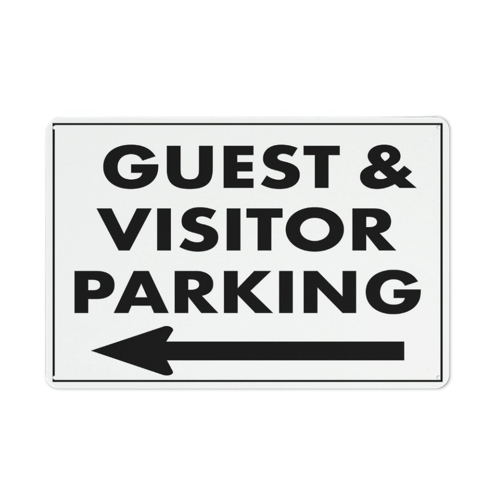 Guest And Visitor Parking Left Arrow Sign Outdoor Signs Aluminum 12X8 ...