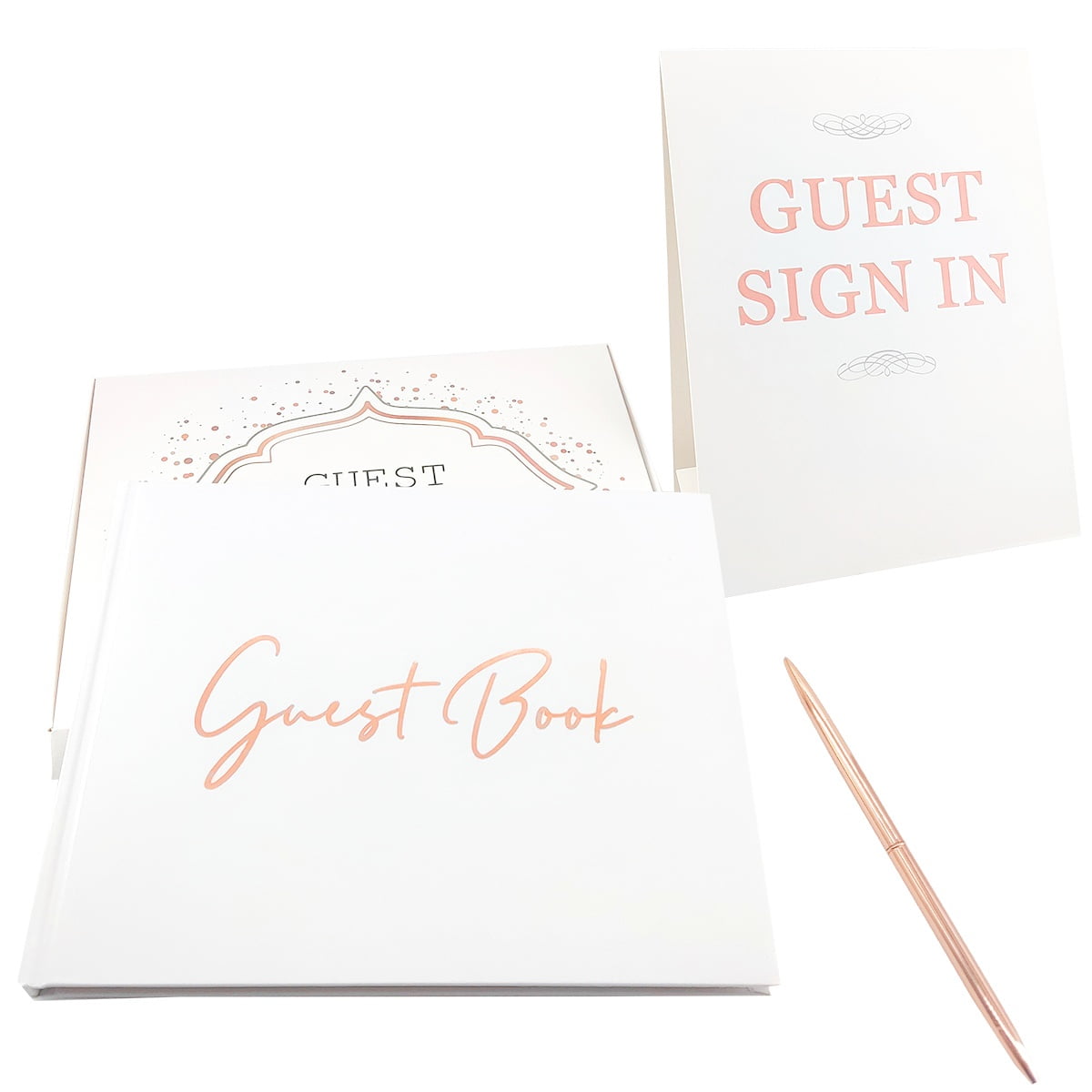 Guest Book, Guest Sign in Book for Reception with Pen for Baby Shower ...