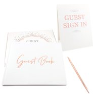 Global Printed Products Wedding Guest Book 9"x7" (Rustic Design) - WGB ...