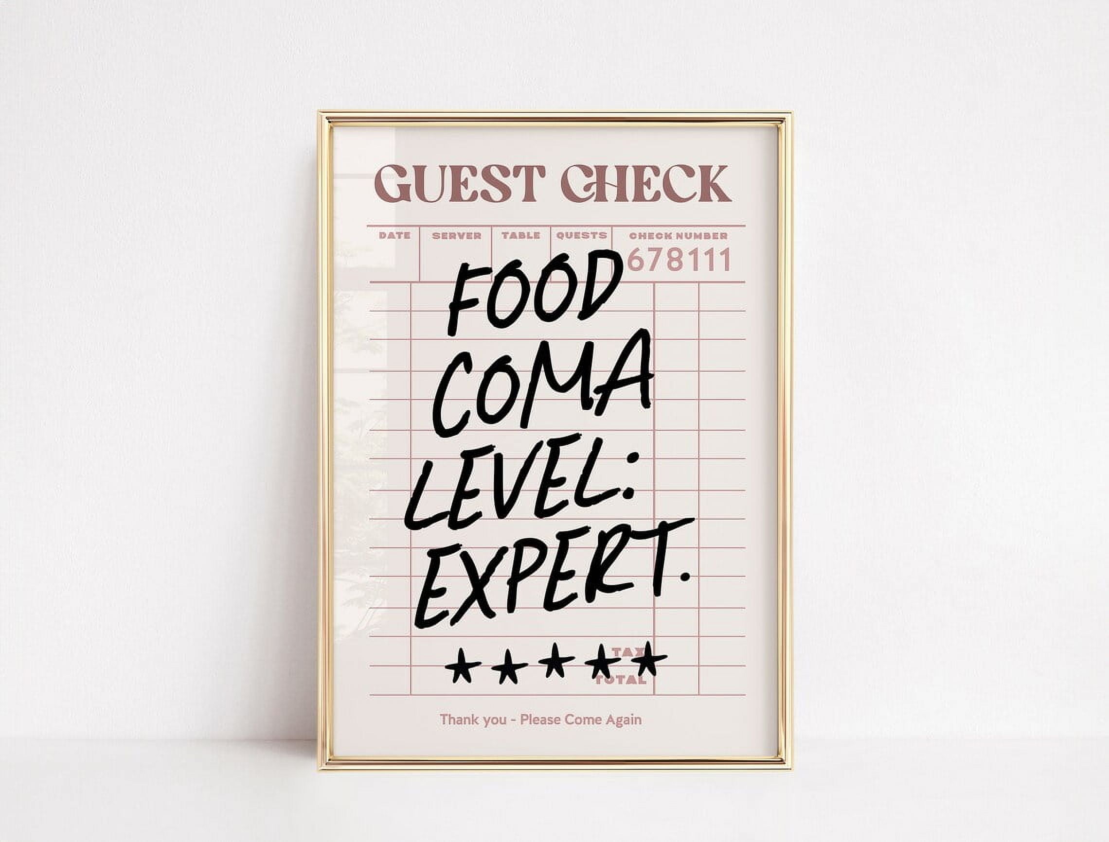 Guest Check, Five Stars Review, Typography Poster, Coquette, Cute Chef ...