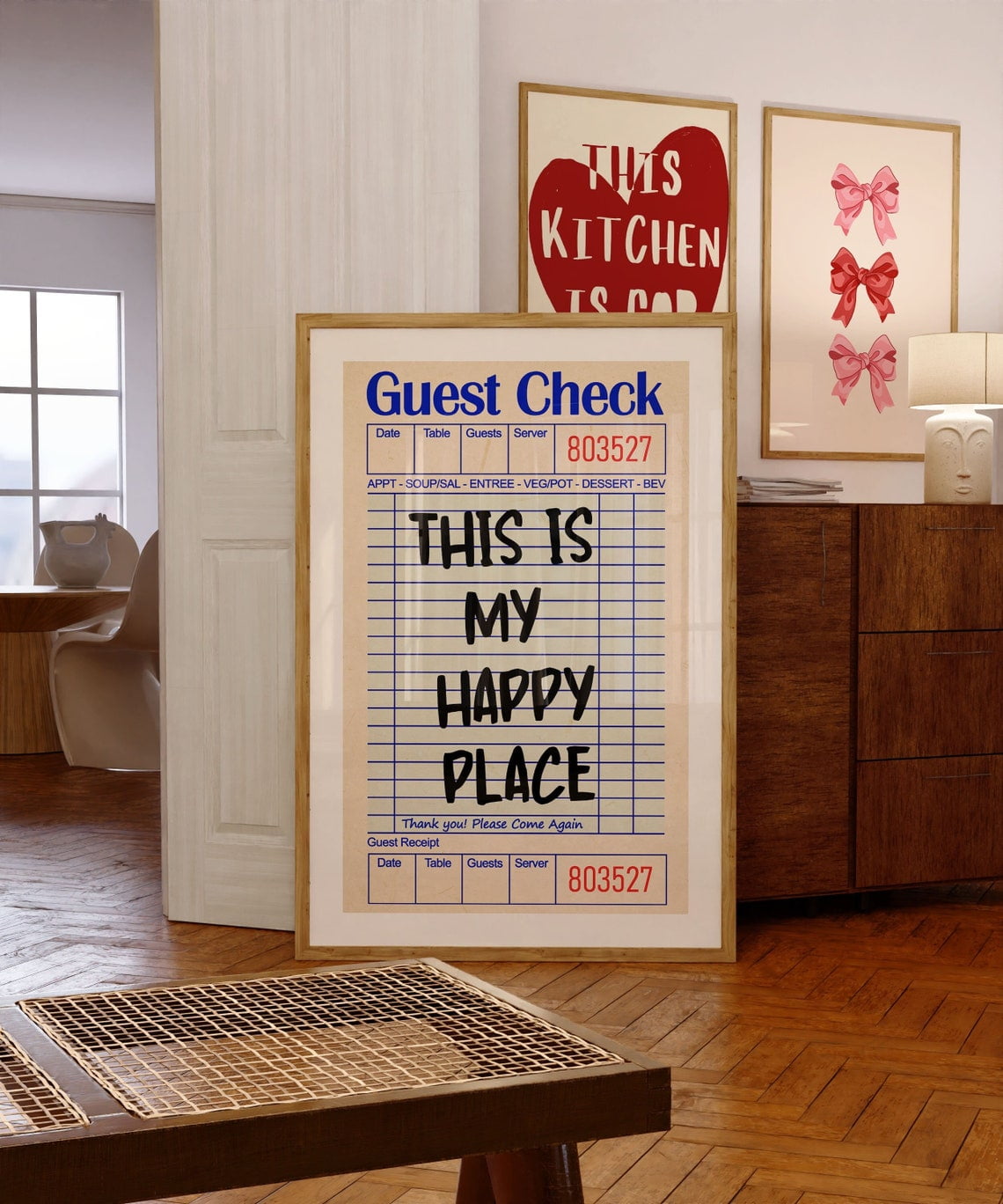 Guest Check Print, This Is My Happy Place Poster, Guest Check Wall Art ...