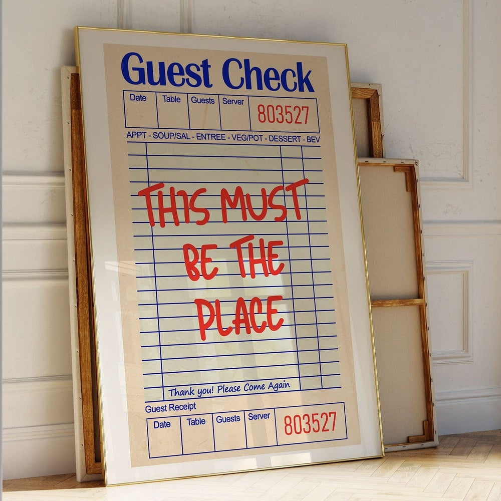 Guest Check Wall Art, Inspiring Wall Art, Guest Check Wall Art, This ...