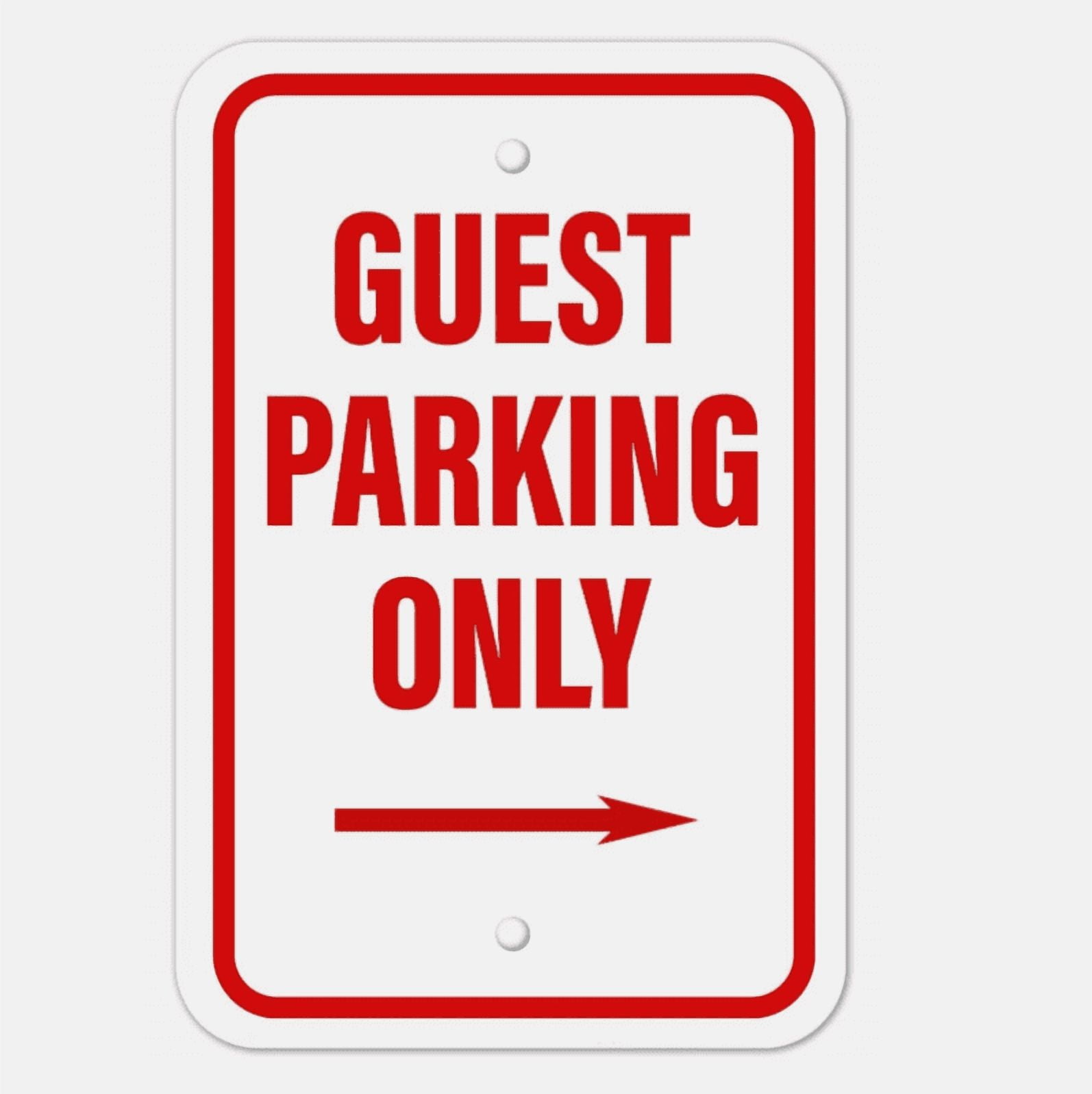 Guest Parking Only Sign Aluminum Composite 12"x 18" Metal Traffic ...