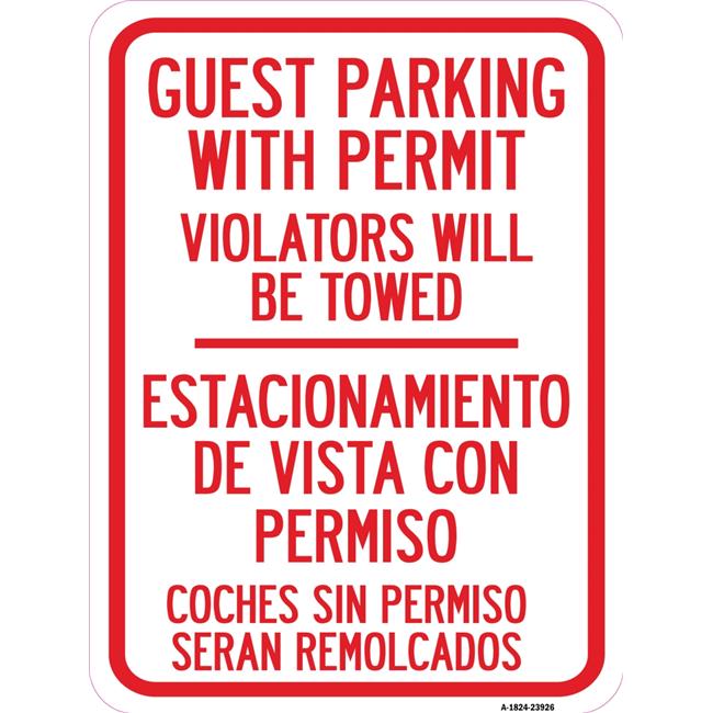 Guest Parking with Permit Violators Will Be Towed - Estacionamento De ...