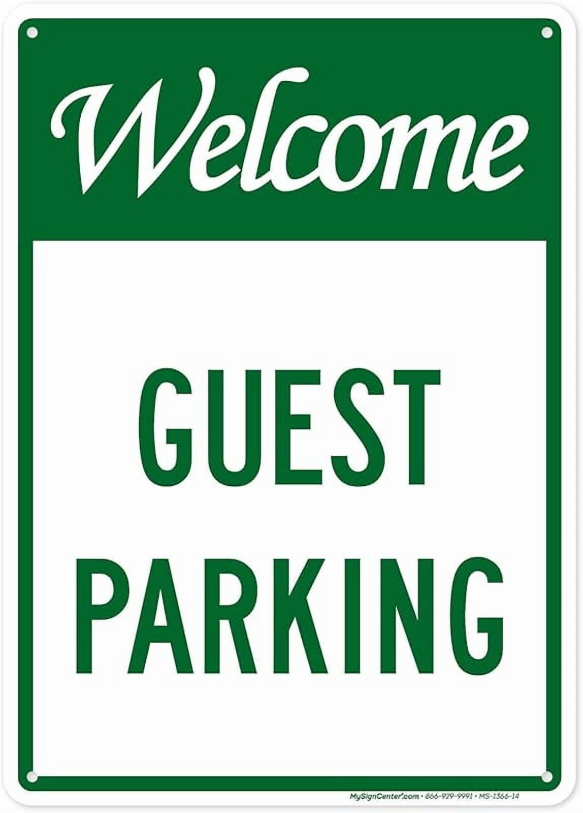 Guest Parking Sign, 10x14 Inches, 55 mil thick HDPE (high density ...