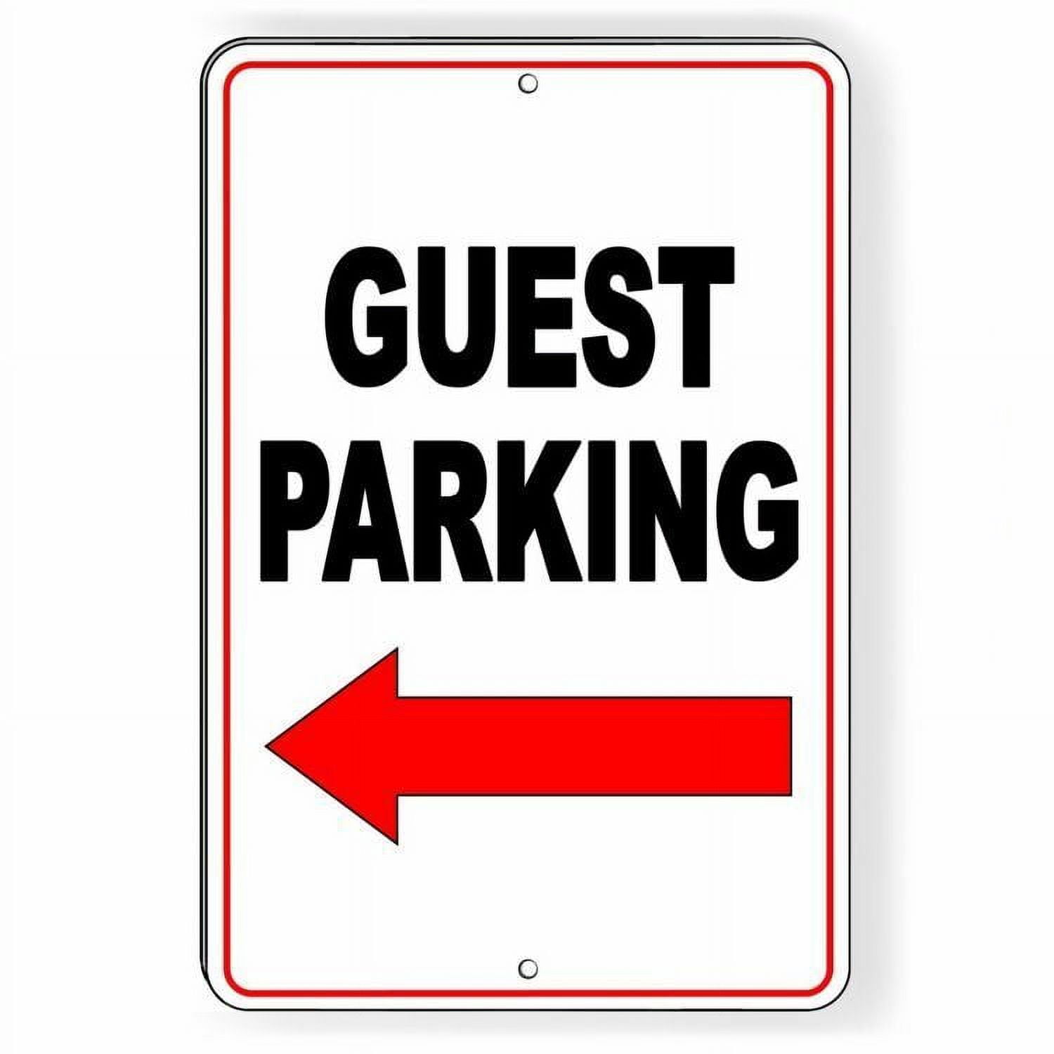 Guest Parking Sign Arrow Left METAL visitor club do not no parking best ...