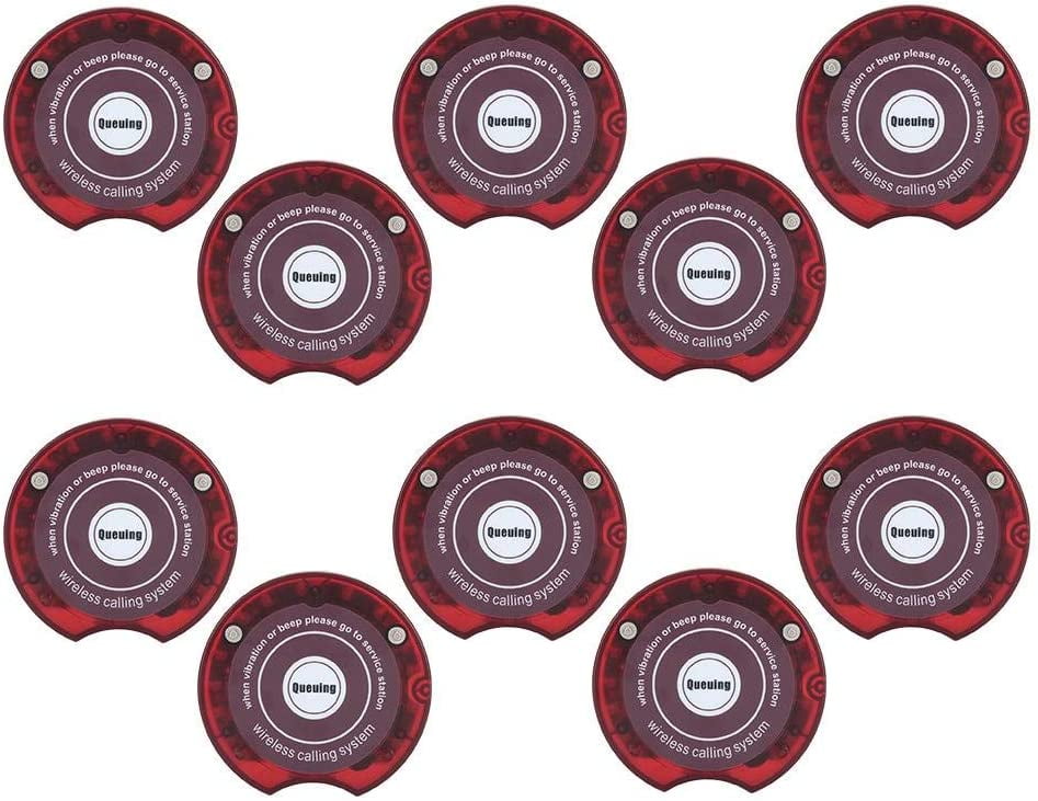 Guest Queue Calling Pagers System,10 pcs/Pack Long Distance Customer ...