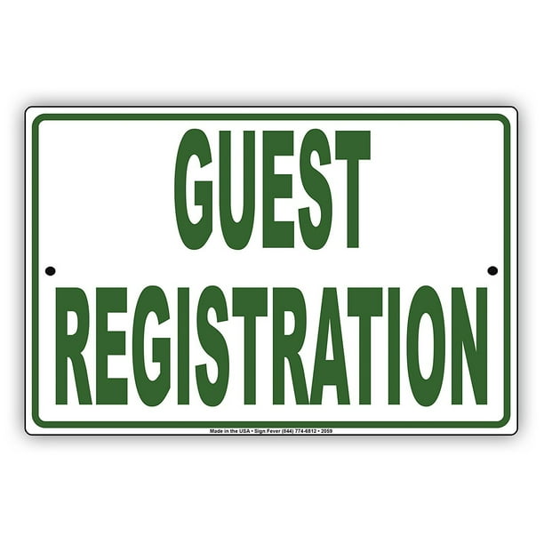 Guest Registration Front Desk Building Entrance Caution Alert Warning ...