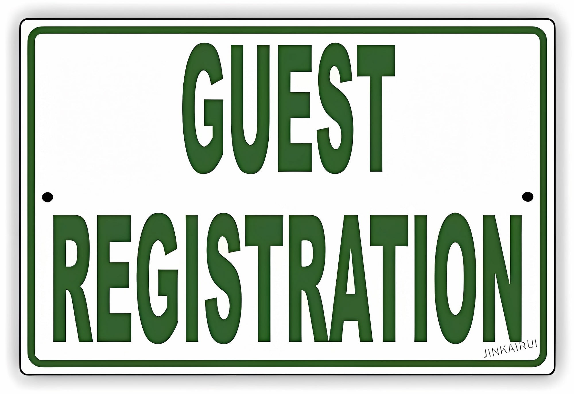Guest Registration Front Desk Building Entrance Warning Plaque - 8"x12 ...