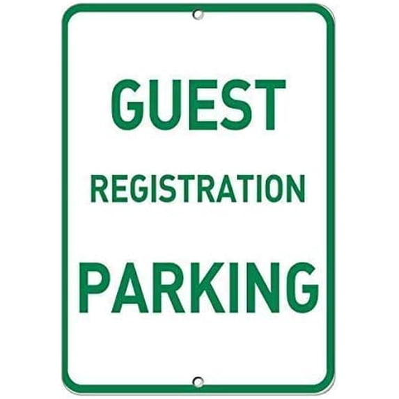 Guest Registration Parking Parking Sign Wall Decor 8x12 Tin Sign ...