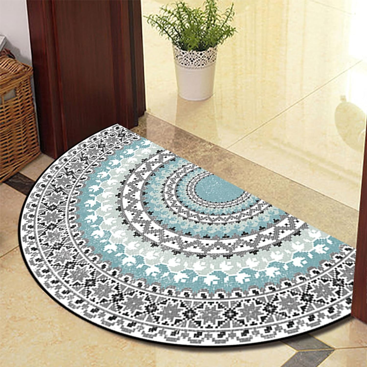 Guest Ruyunlai Half Circle Rug Front Personalised Doormats Entrance ...