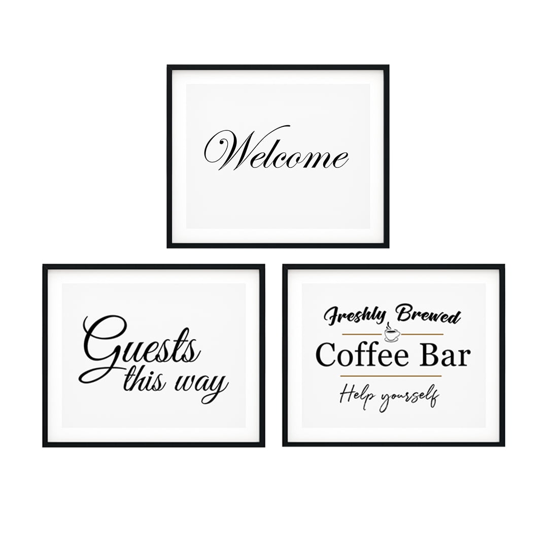 Guest Signs Bundle 5 x 7" Wall Art UNFRAMED Print (3 Pack) - Walmart.com