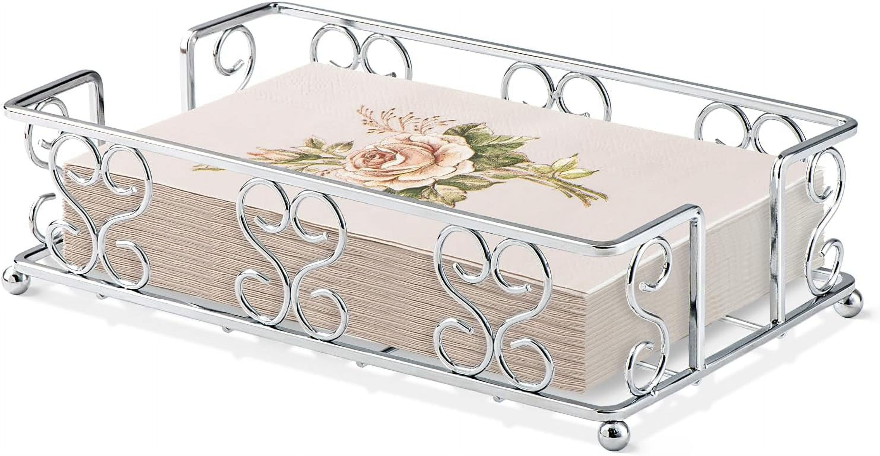 Napkin Holder & Guest Towel Tray - Stainless Steel Disposable Paper ...