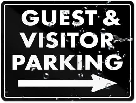 Guest And Visitor Parking Right Arrow Sign Self Adhesive Sign For Door ...