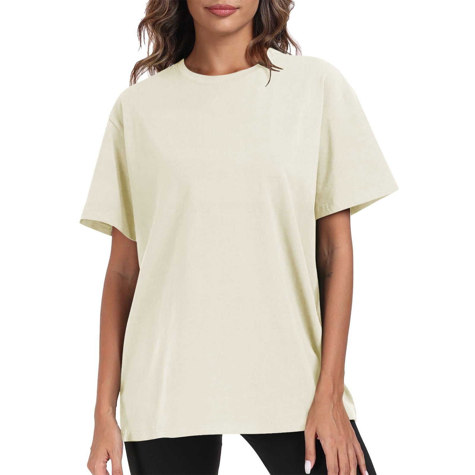 Gufahion Women Short Sleeve Crewneck T-Shirts Casual Summer Tops ...